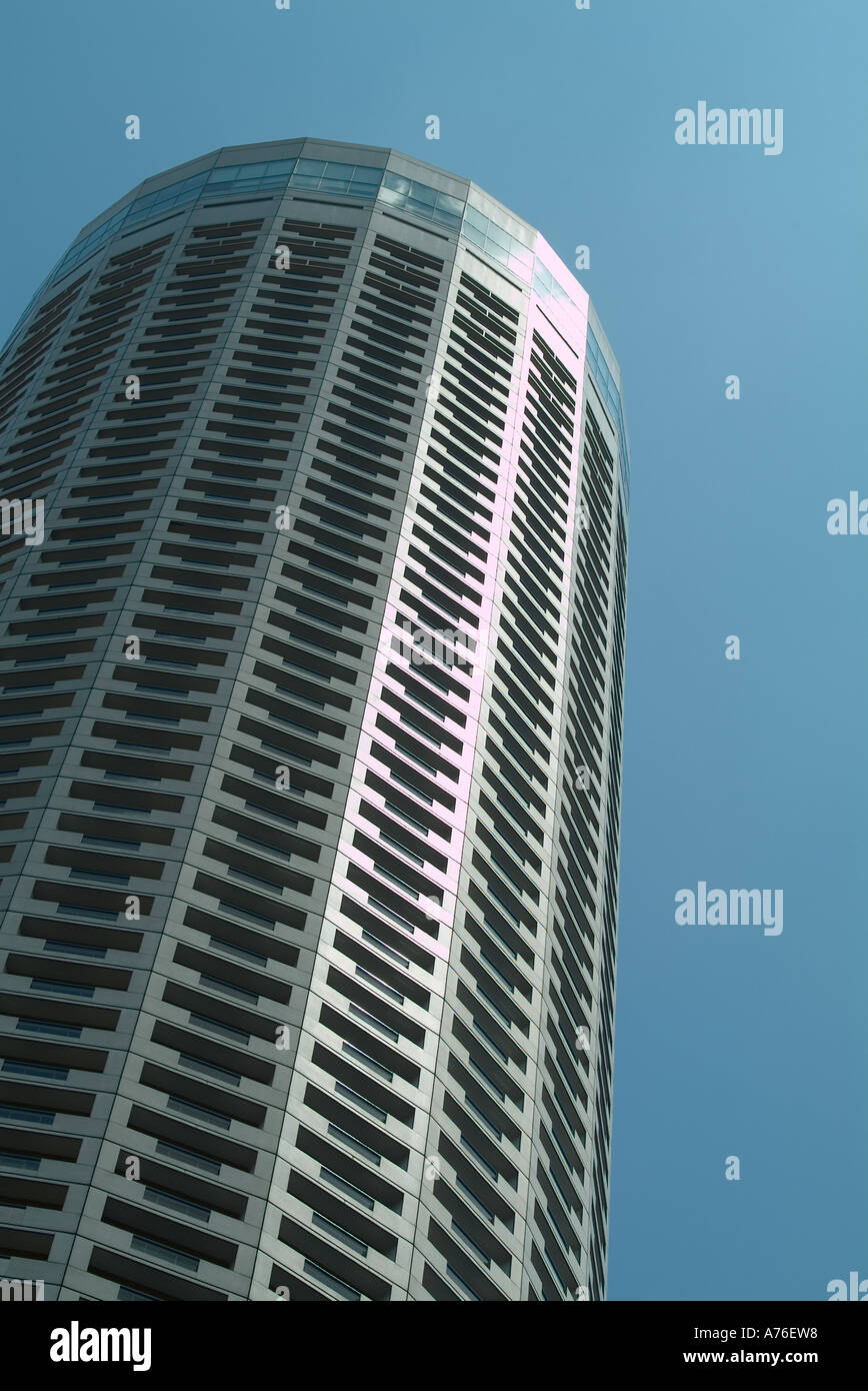 Circular tower block, Singapore Stock Photo - Alamy