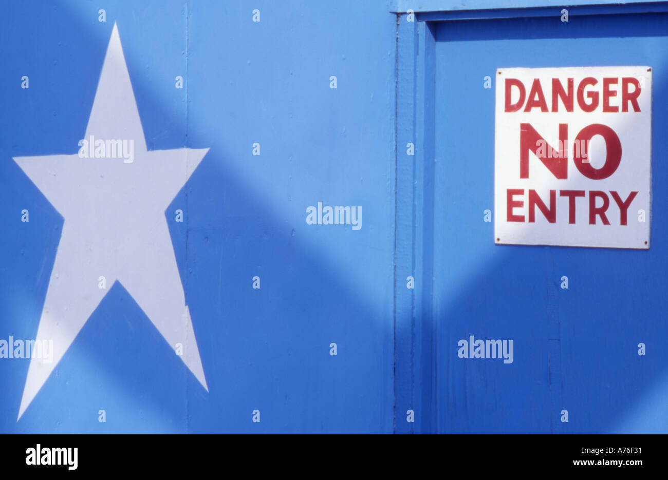 Star and NO Entry Sign Stock Photo - Alamy