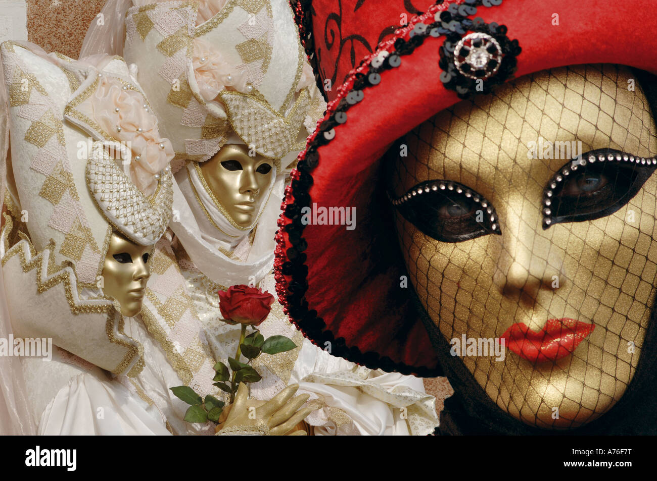 Italy, Venice, masked persons Stock Photo - Alamy