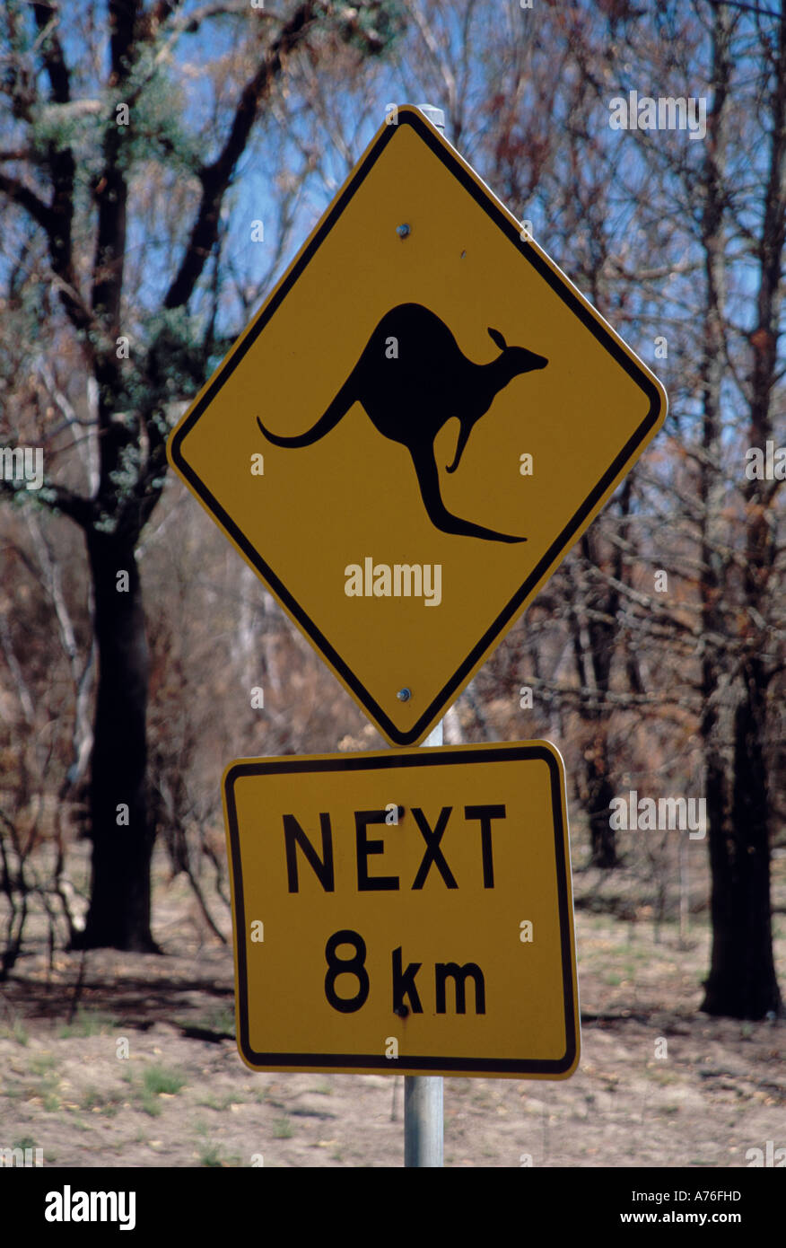 Out Bush - Australian Road Sign Stock Photo - Alamy