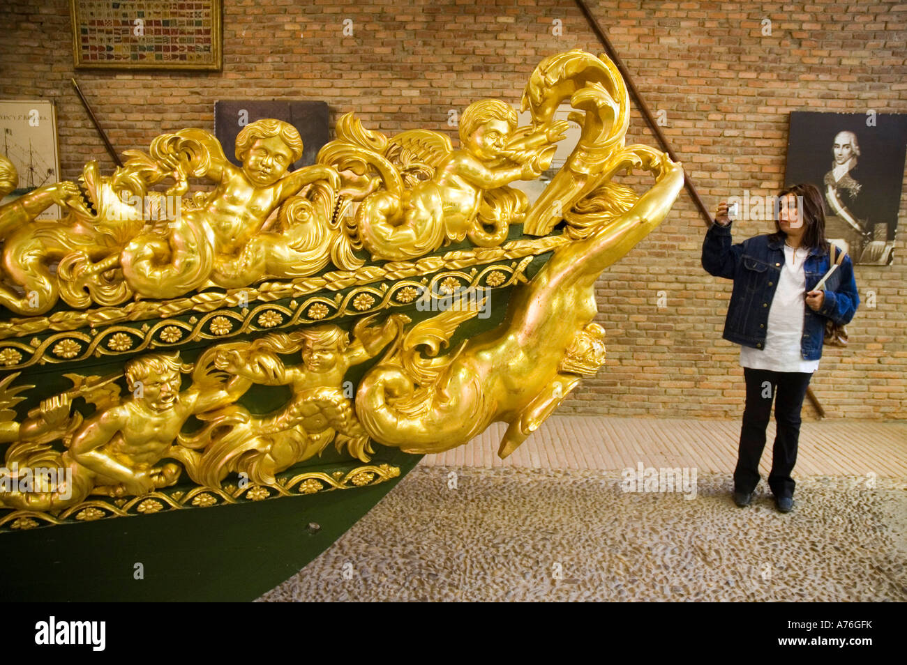 Felipe IV Falua or Royal boat Royal Faluas Museum ARANJUEZ Madrid ...