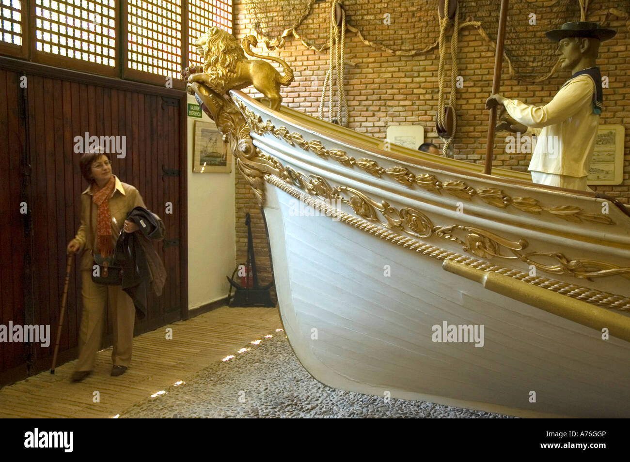 Isabel II Falua or Royal boat Royal Faluas Museum ARANJUEZ Madrid ...