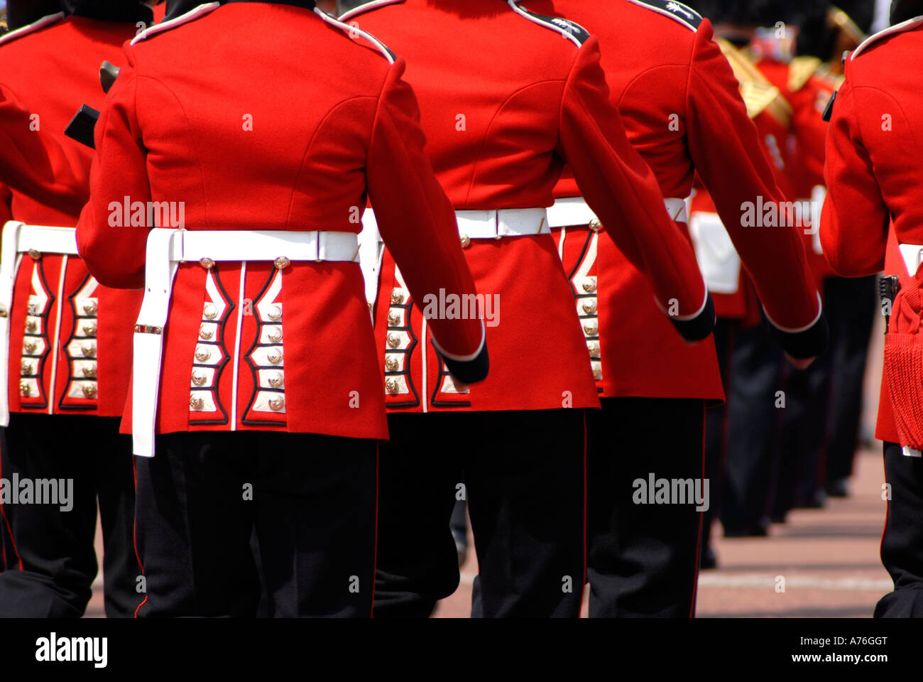 Guardsmen during the ceremony of Changing the Guard at Buckingham ...