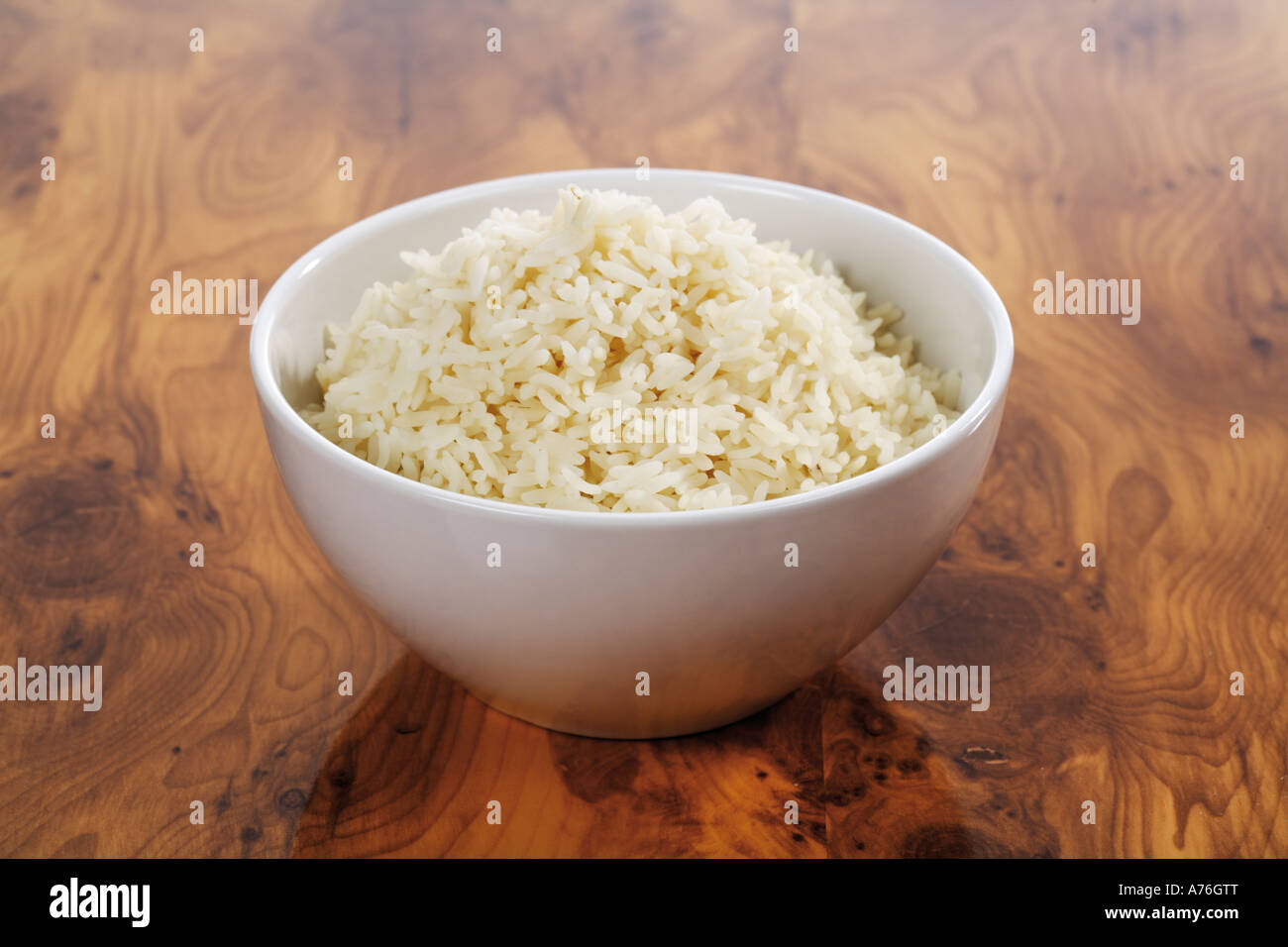 Rice in dish, elevated view Stock Photo - Alamy