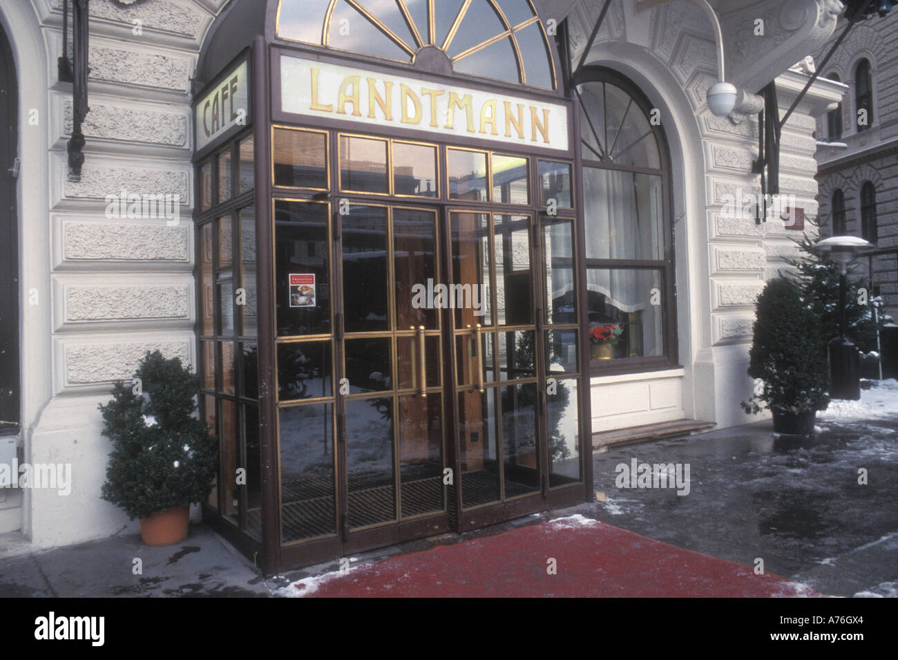 Entrance, Cafe Landtmann, Vienna Stock Photo - Alamy