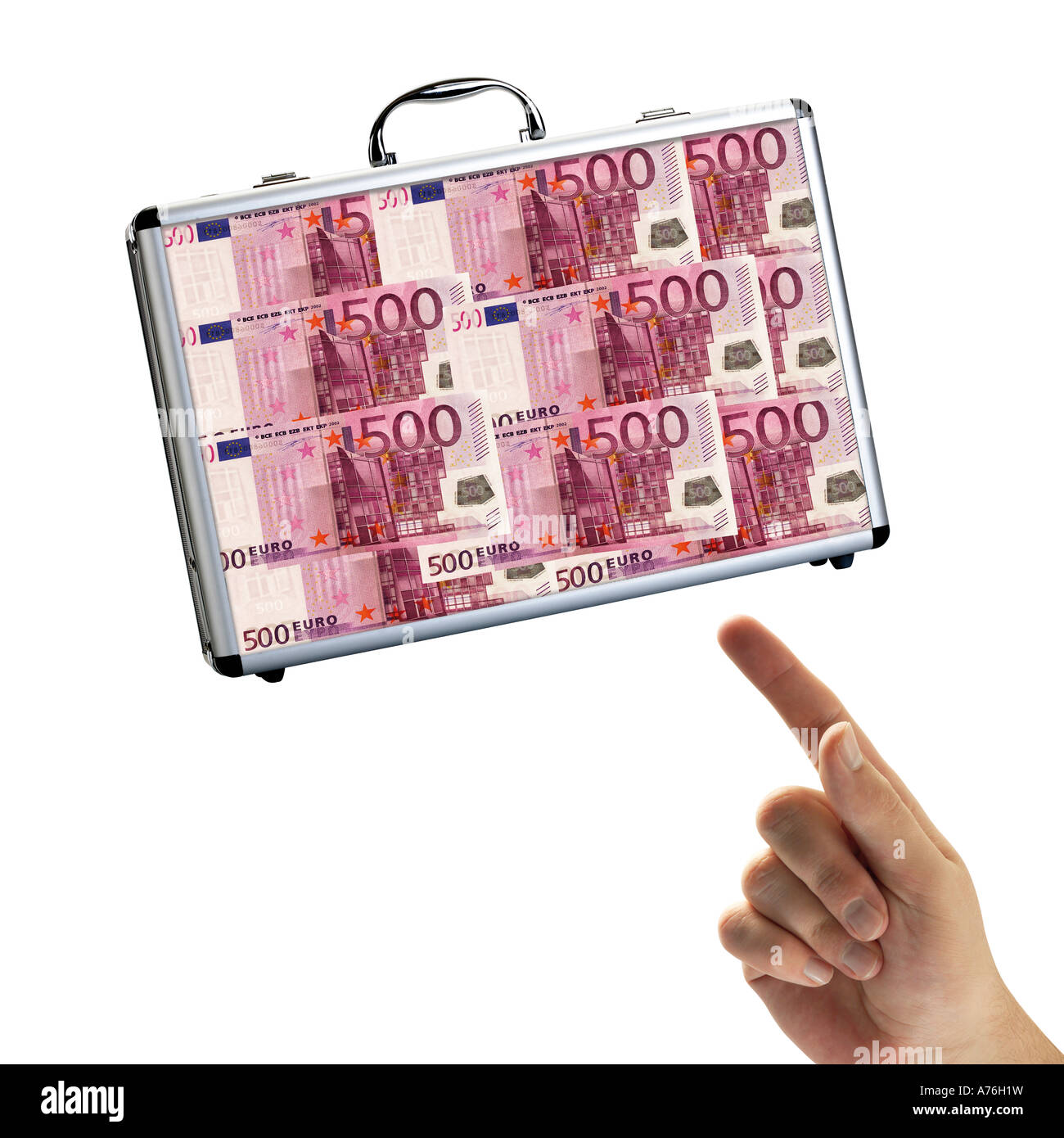 Hand finger pointing money Cut Out Stock Images & Pictures - Alamy