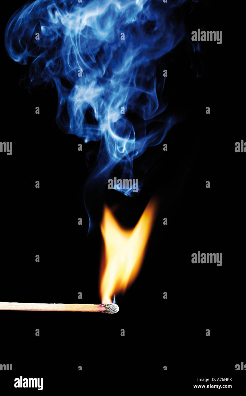 Burning matchstick, close-up Stock Photo - Alamy