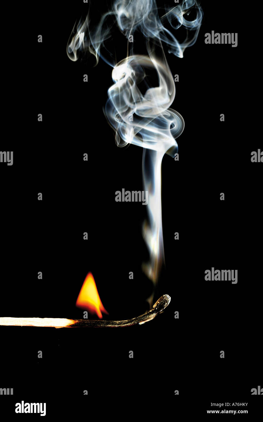 Burning matchstick, close-up Stock Photo - Alamy