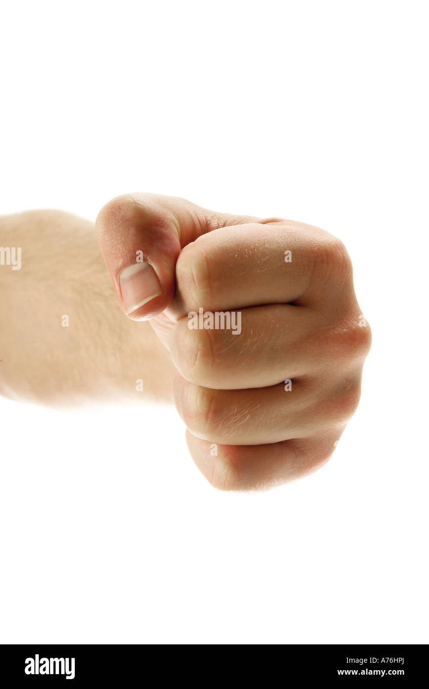 Hand making fist, close-up Stock Photo - Alamy