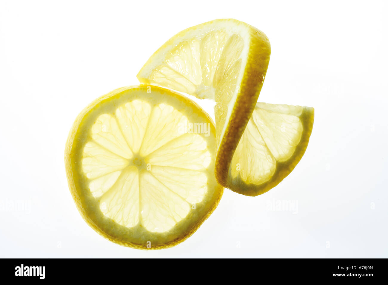 Lemon slices, close-up Stock Photo - Alamy