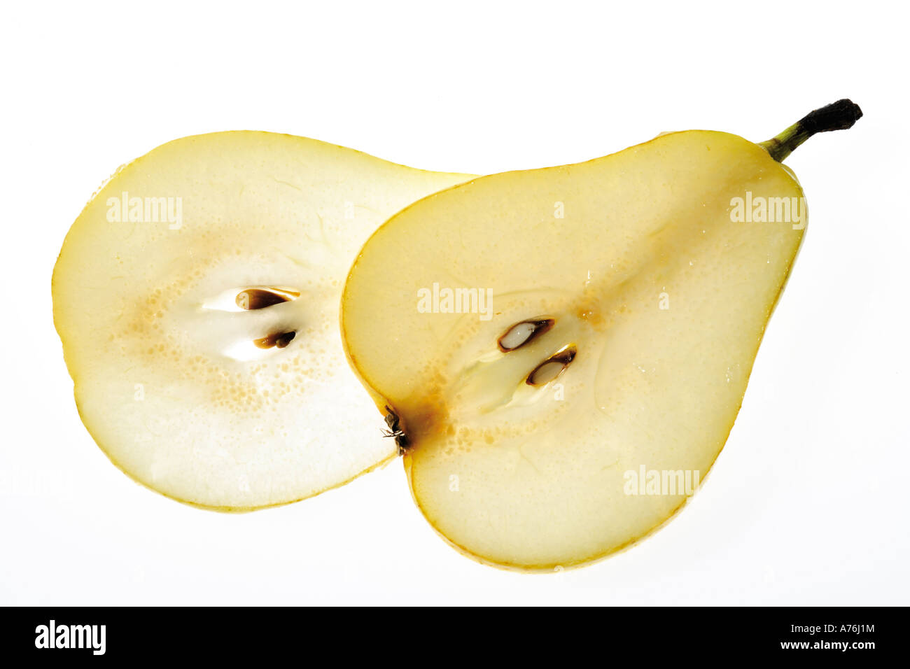 Pear cut in half hi-res stock photography and images - Alamy