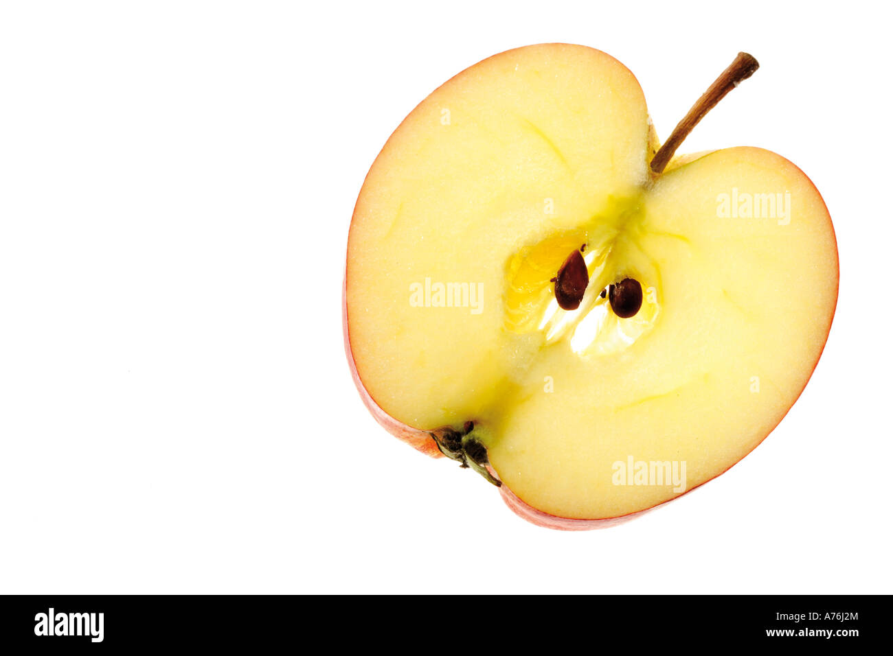 Half an apple, close-up Stock Photo - Alamy