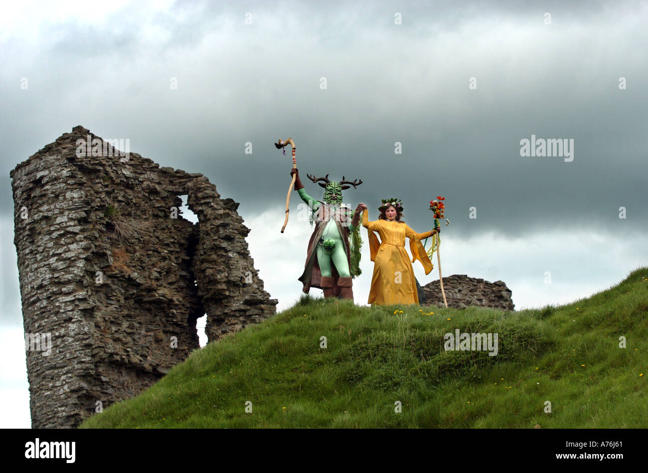 Green Man Festival Clun Shropshire Stock Photo - Alamy