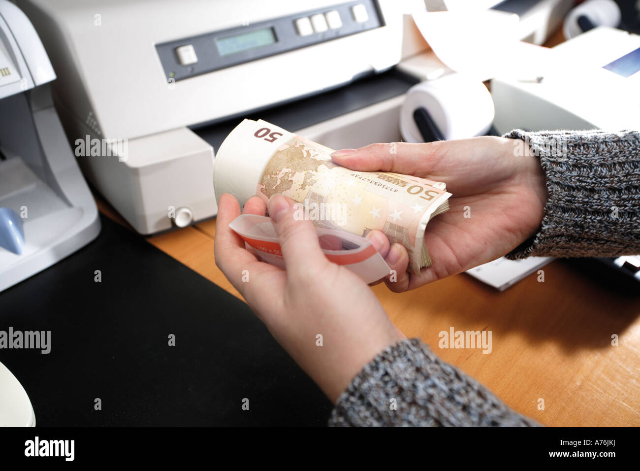Bank interior counter hi-res stock photography and images - Alamy