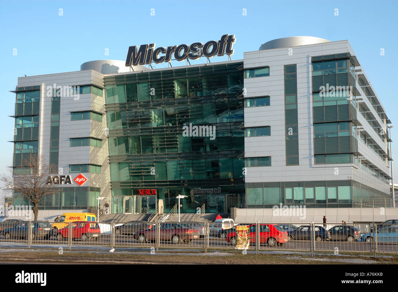 Microsoft building in Warsaw Poland Stock Photo - Alamy