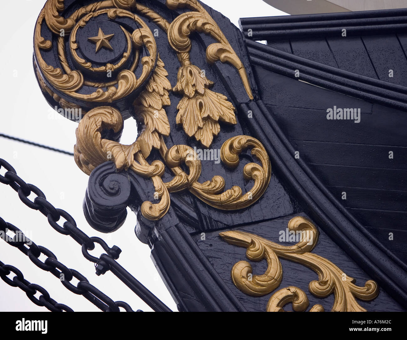 Detail of a clipper ship Stock Photo - Alamy