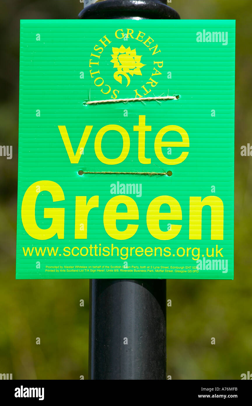 Green Party sign Stock Photo - Alamy