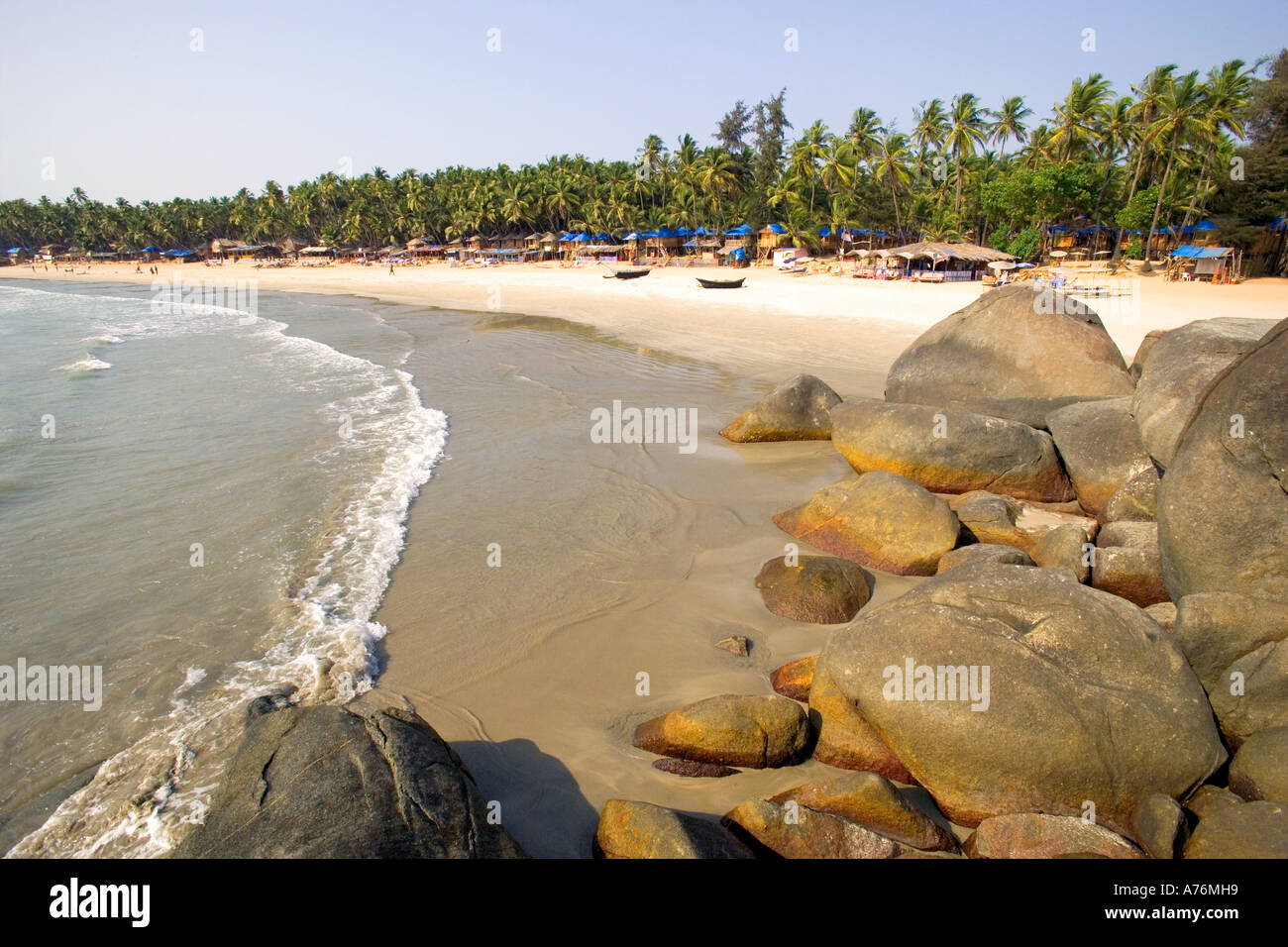 Goa beach wide angle view hi-res stock photography and images - Alamy
