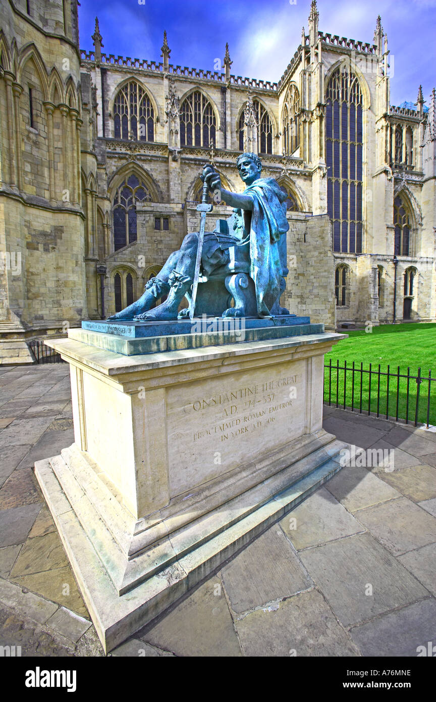 York Minster a statue of Roman Emperor Constantine the Great AD 274-337 ...