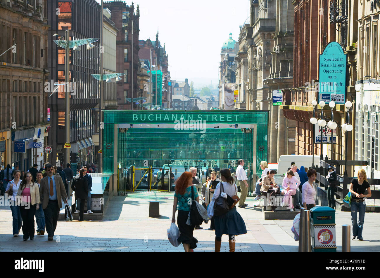 Scotland, Glasgow, Buchanan Street. Showing the entrance to the ...
