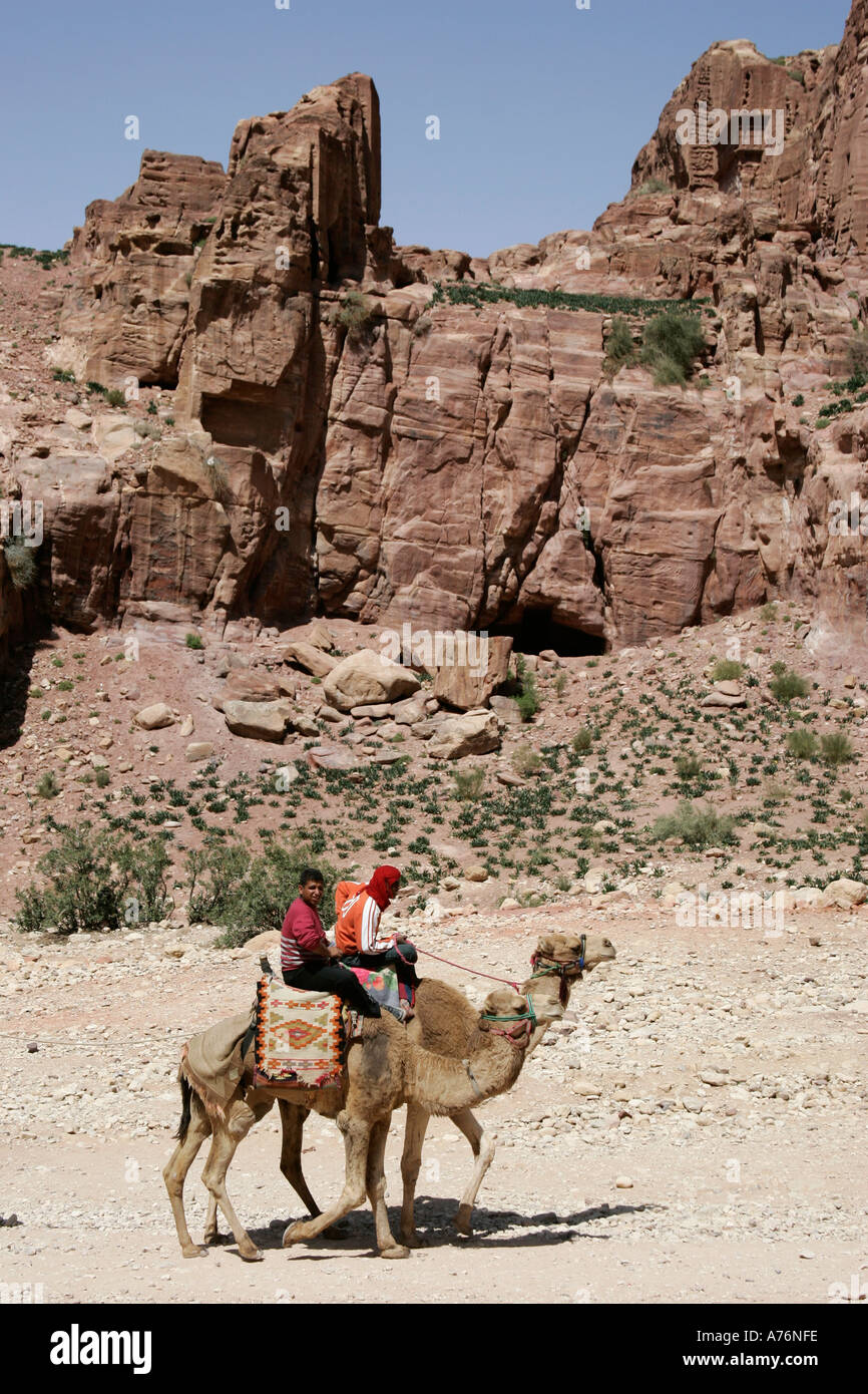 Man riding camel petra jordan hi-res stock photography and images - Alamy