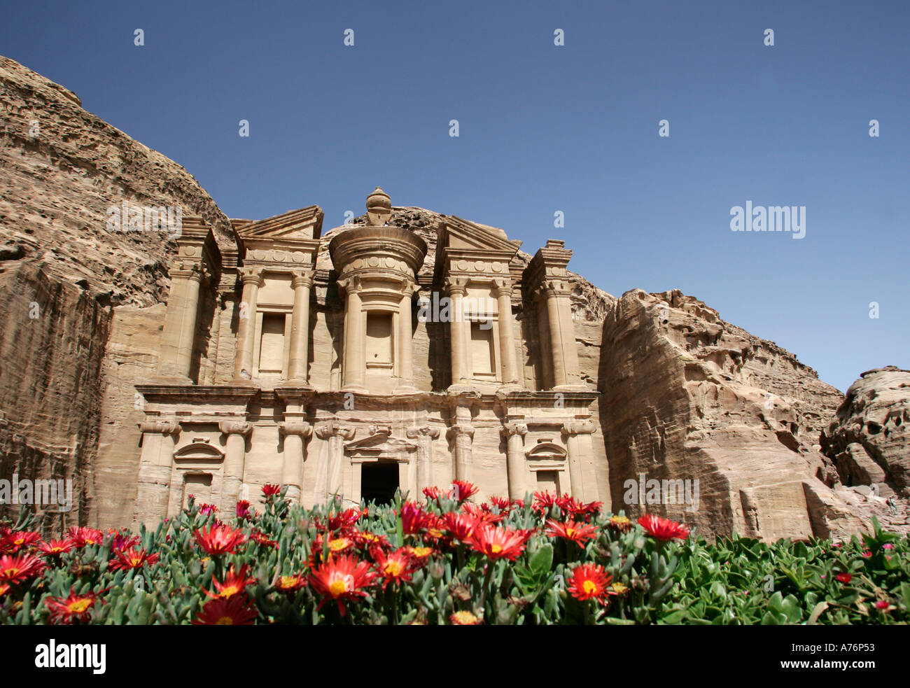Jebel Al Deir Monastery in Petra,Jordan Stock Photo - Alamy