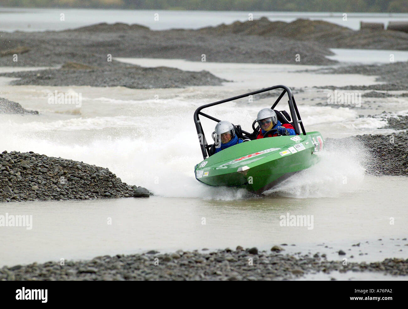 JET SPRINT RACING WAIMAKARIRI RIVER CHRISTCHURCH NEW ZEALAND 08 FEB ...