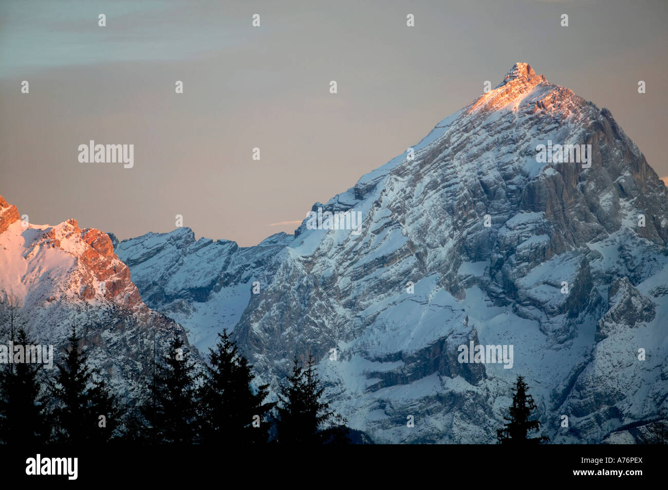 Italy, Dolomite alps, sunset Stock Photo - Alamy