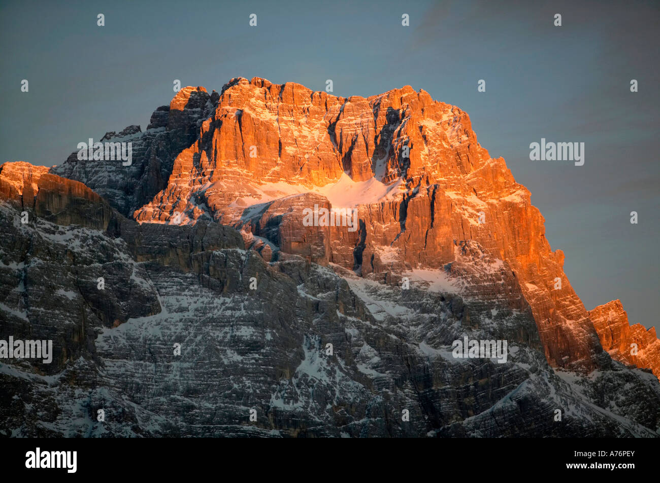 Italy, Dolomite alps, sunset Stock Photo - Alamy
