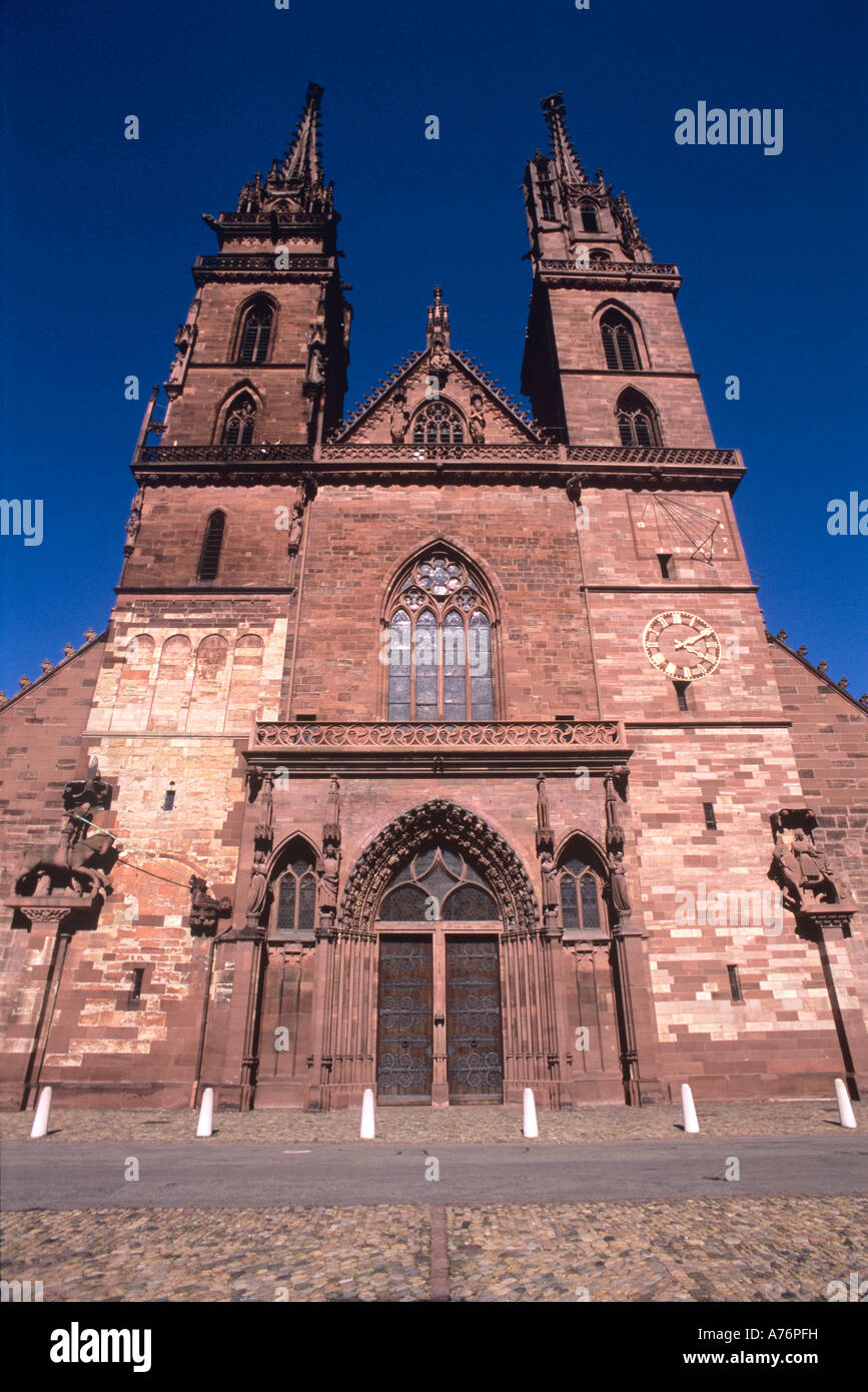 Switzerland, Basel, Münster church, low angle view Stock Photo - Alamy