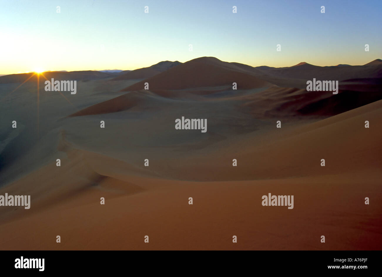 Namibian sand dunes at sunrise around Sossusvlei Stock Photo - Alamy