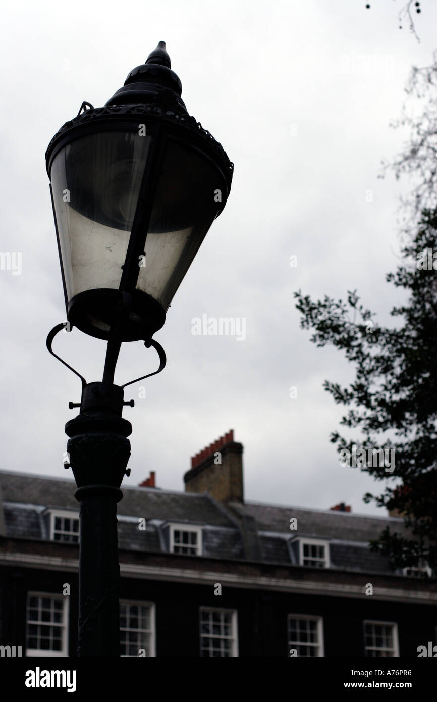 Crooked Victorian street lamp Russel Square London Stock Photo - Alamy