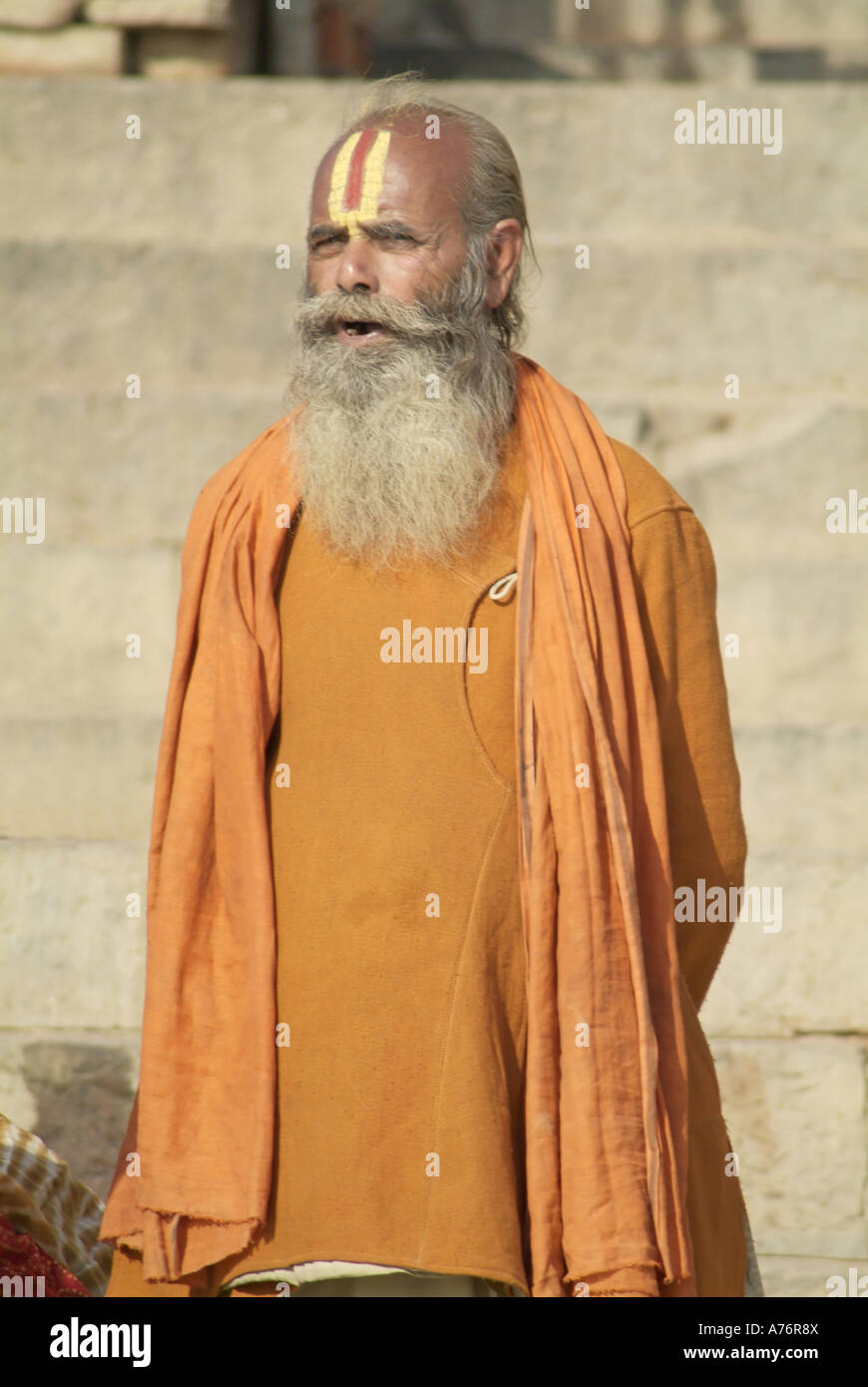 A Hindu Sadhu in Varanasi, India Stock Photo - Alamy