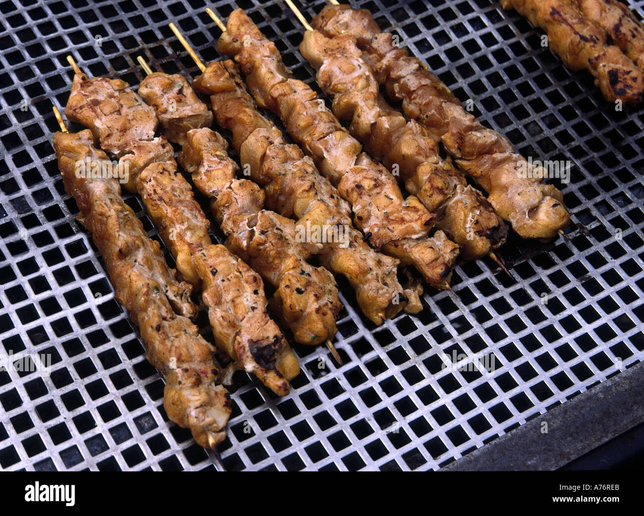 Roasted Kebab on coal fire Stock Photo - Alamy