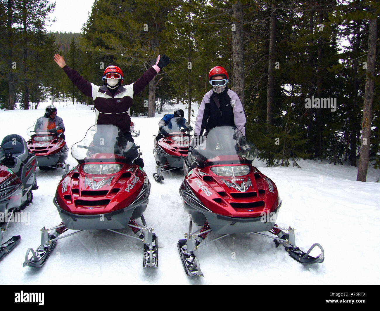 Winter sport on snowmobiles ice hi-res stock photography and images - Alamy