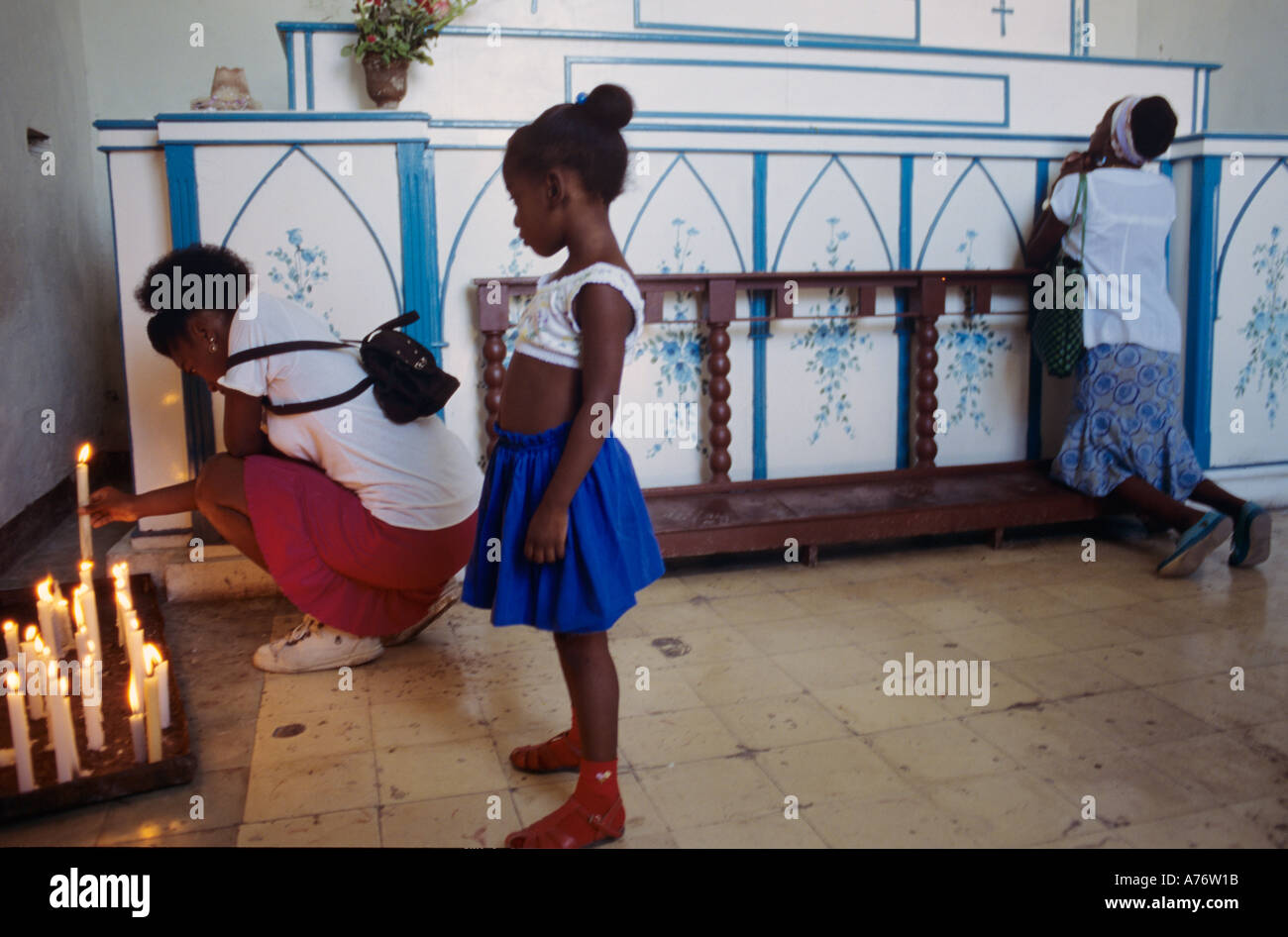 Woman Kneeling Altar Praying In High Resolution Stock Photography and ...