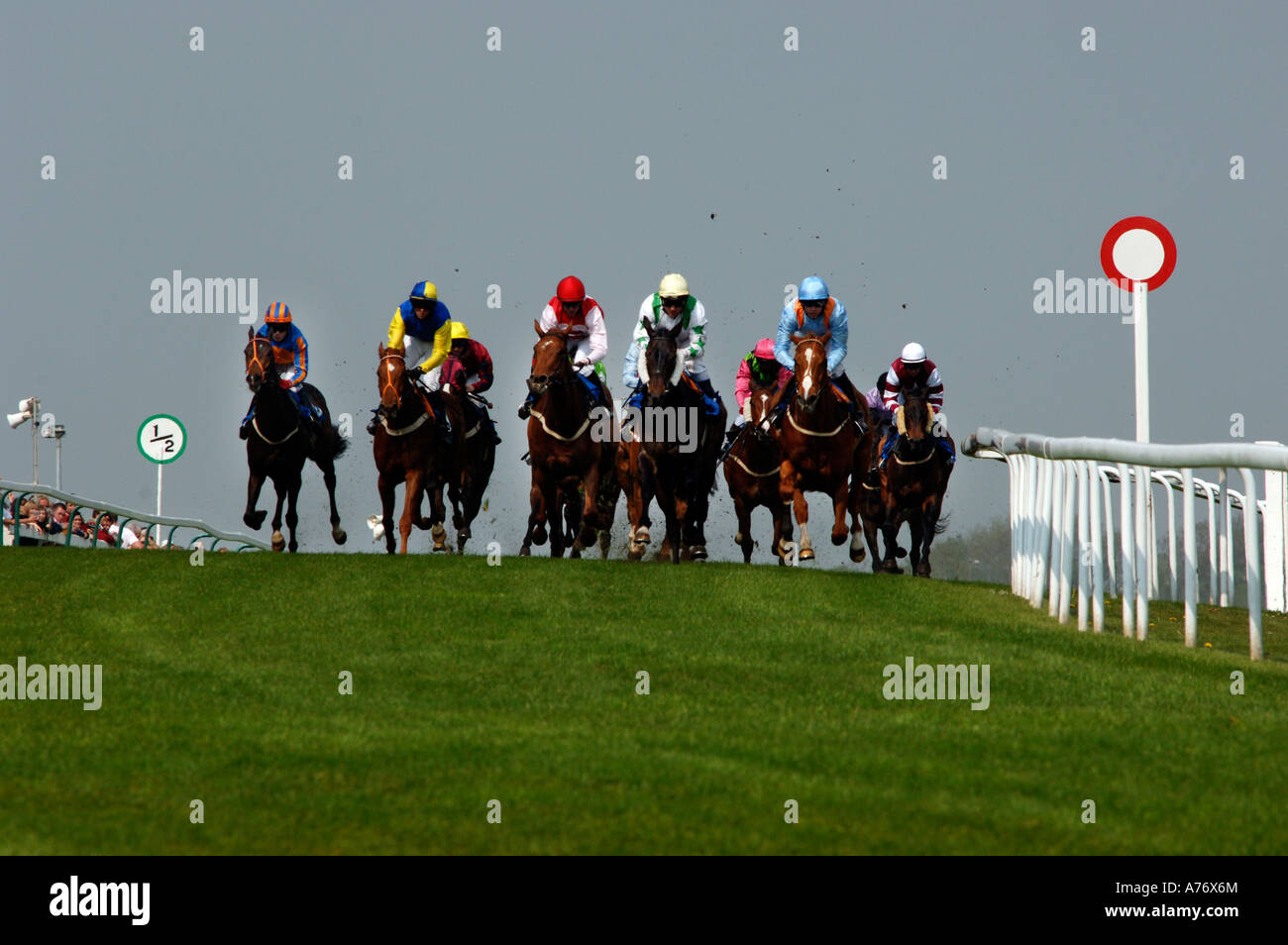 Uk horse racing finishing post hi-res stock photography and images - Alamy