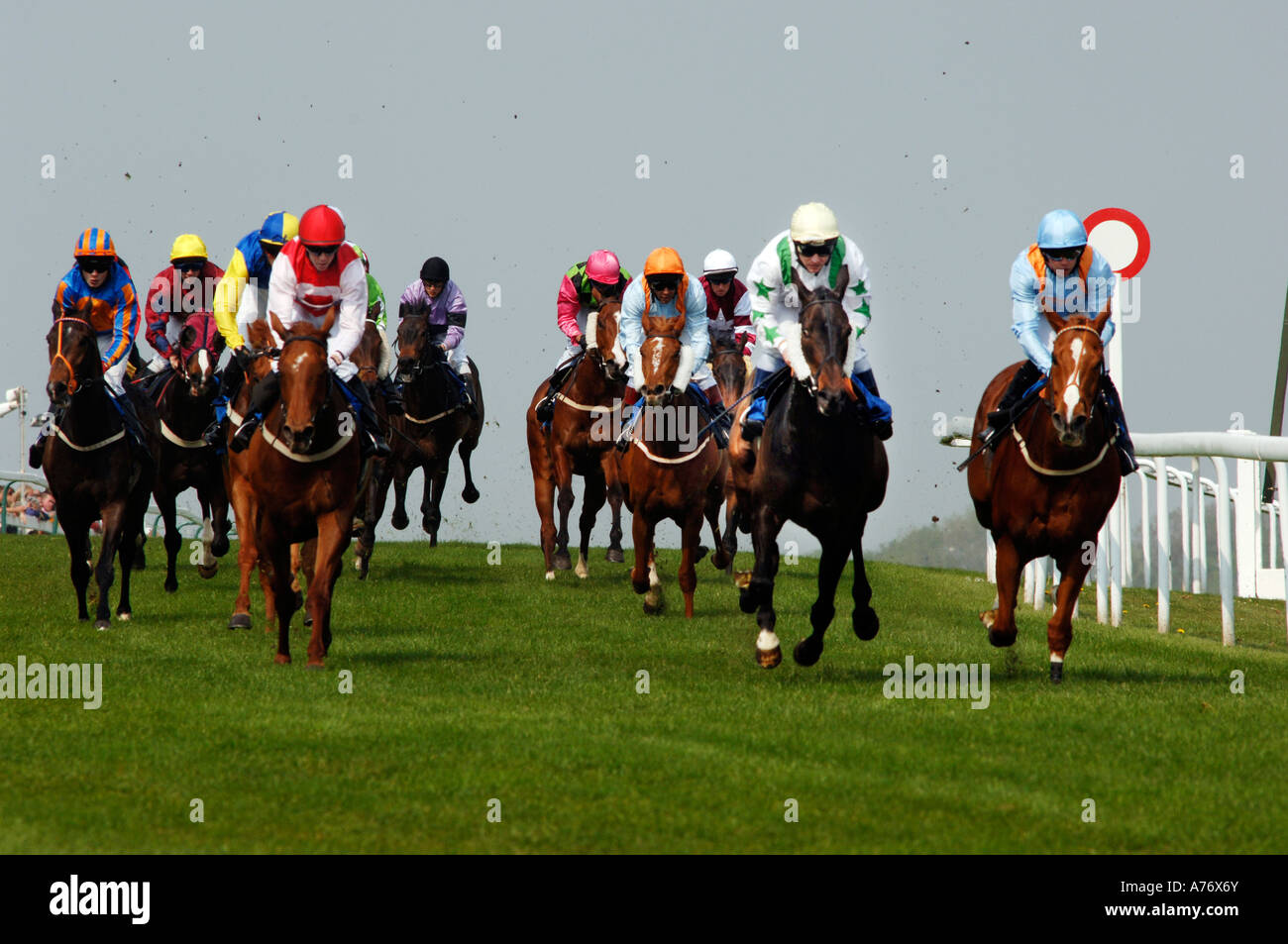 Uk horse racing finishing post hi-res stock photography and images - Alamy