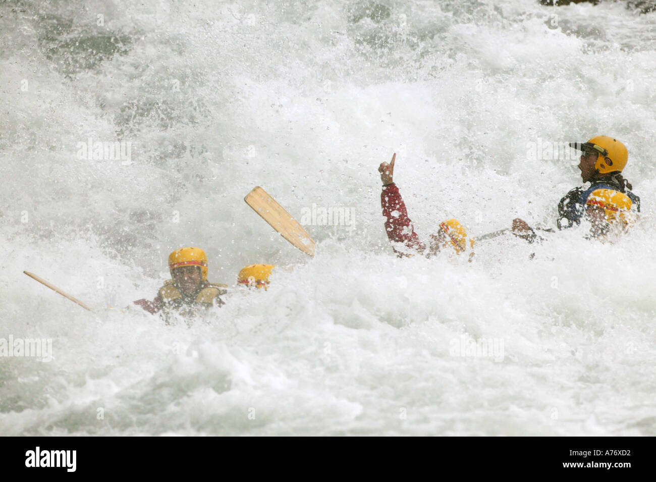 White Water Rafting Shotover River Queenstown New Zealand Stock Photo ...
