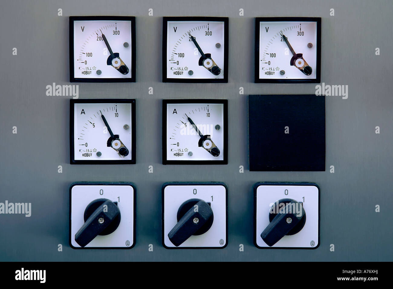 Switchboard with measuring instruments Stock Photo - Alamy