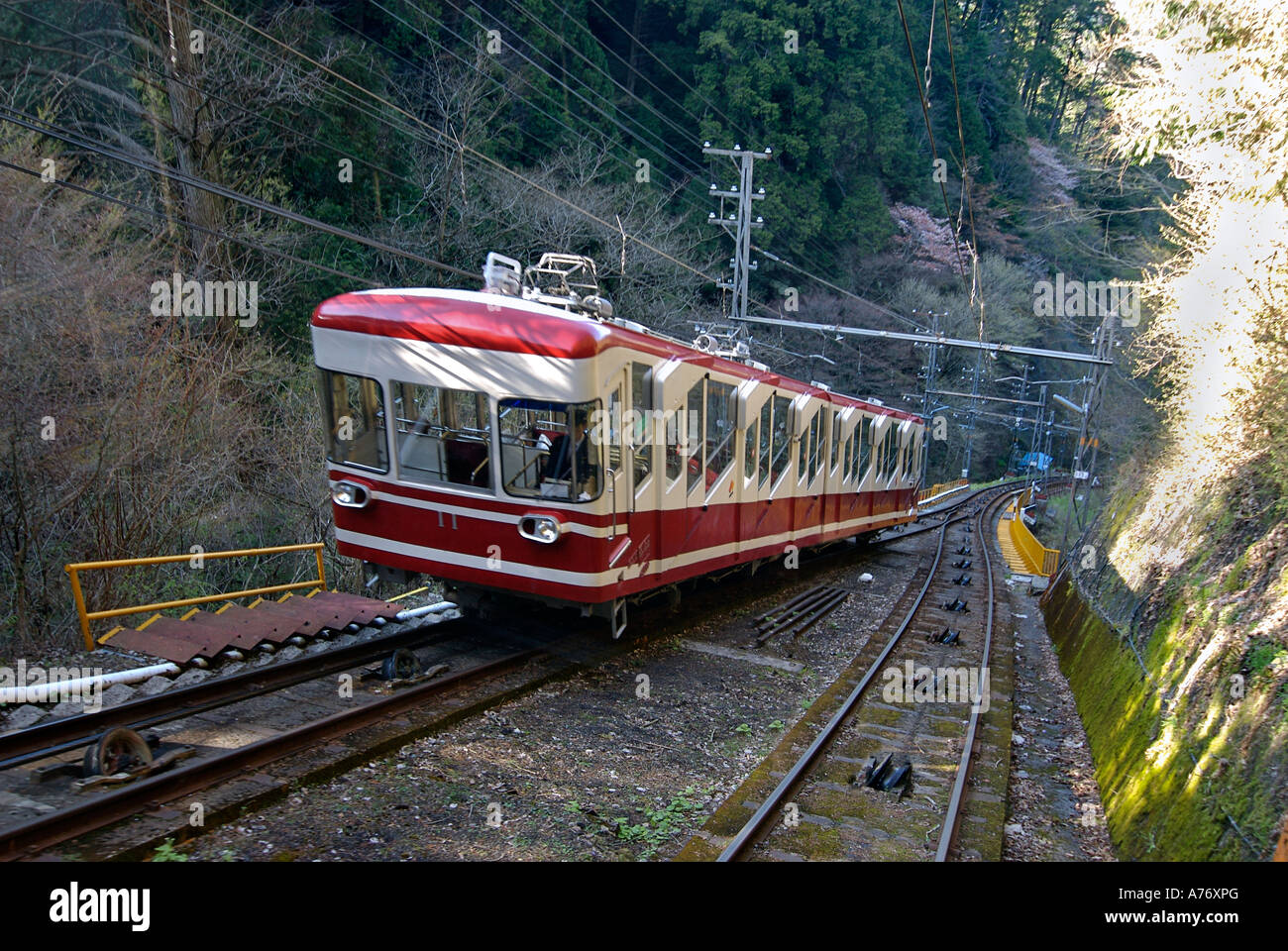 Cable car up Mount Koya Wakayama precture Japan Koyasan Stock Photo - Alamy