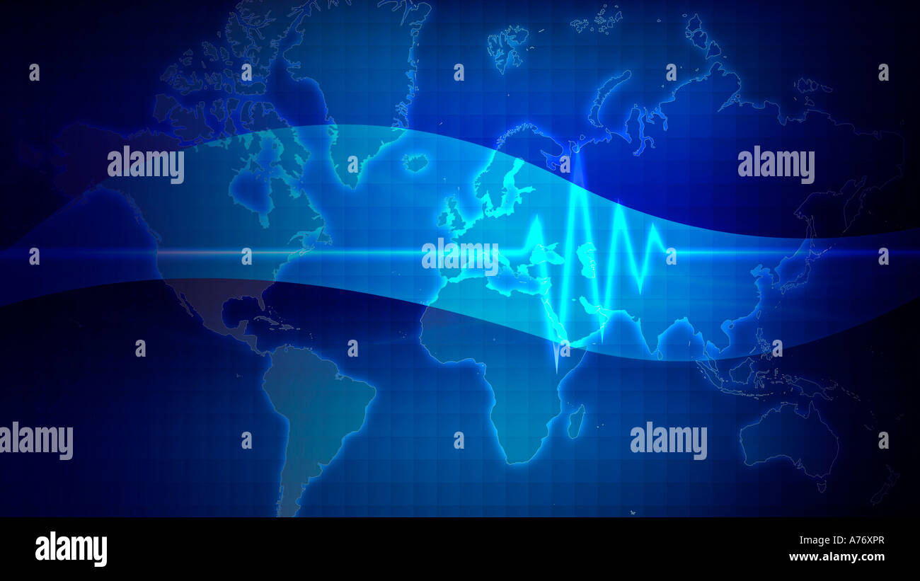 World map composite Stock Photo - Alamy