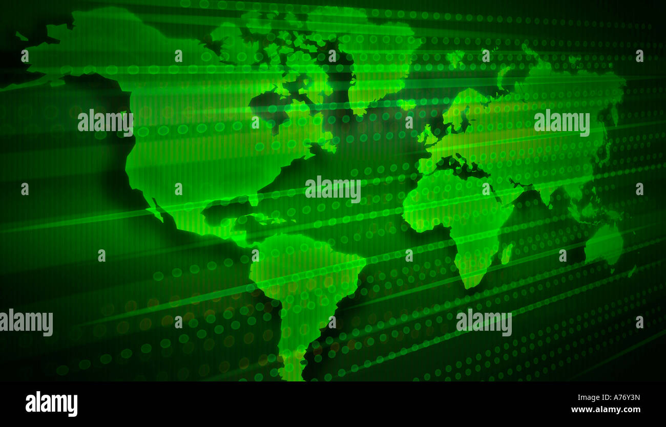 Digital world maps hi-res stock photography and images - Alamy
