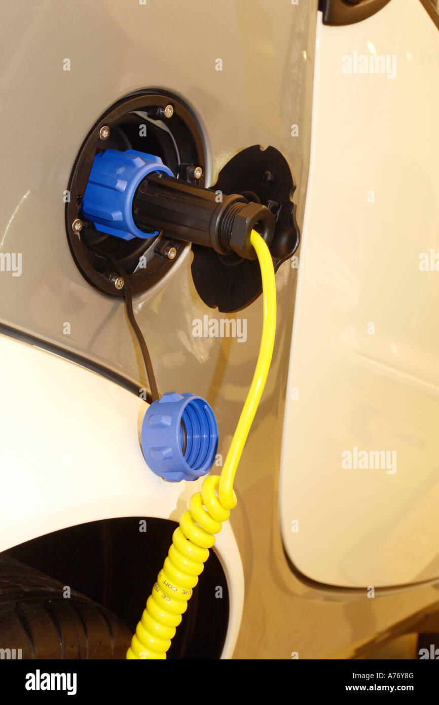 Smart EV electric car being charged up Stock Photo - Alamy