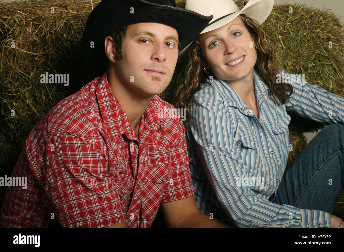 Couple wearing western clothing Stock Photo - Alamy