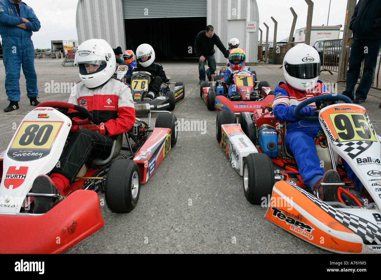 Cadet youth karters prepare on hi-res stock photography and images - Alamy