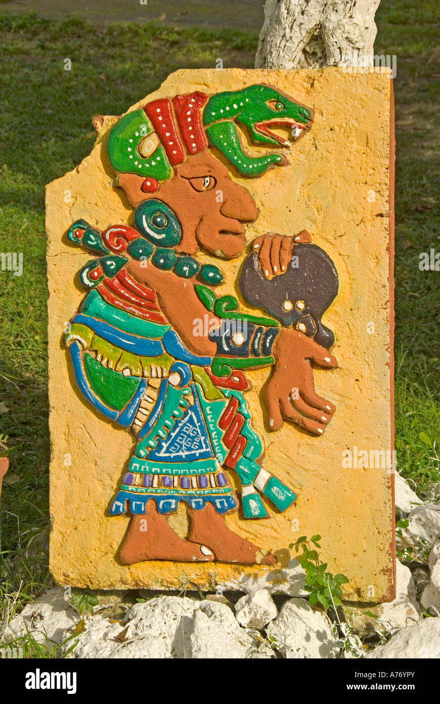 Cozumel Mexico El Cedral Archaeological Site modern Mayan drawing art ...