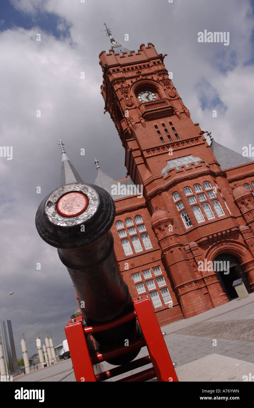 Cardiff Bay the red brick Victorian Pier Head building on the ...
