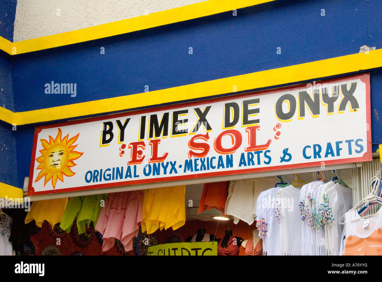 Cozumel Mexico San Miguel town onyx store Stock Photo - Alamy
