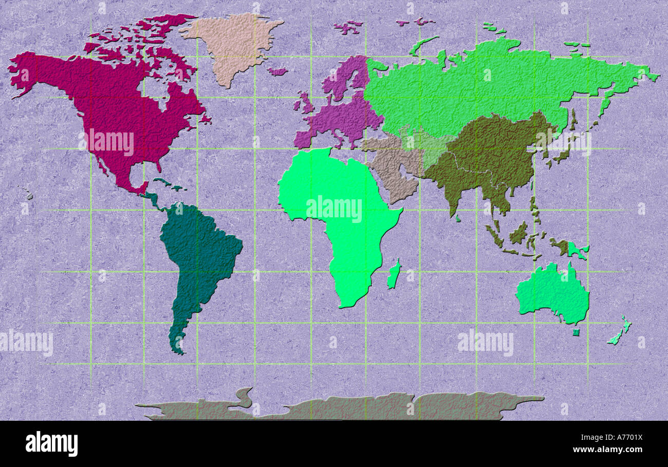 World Map Illustration Stock Photo - Alamy